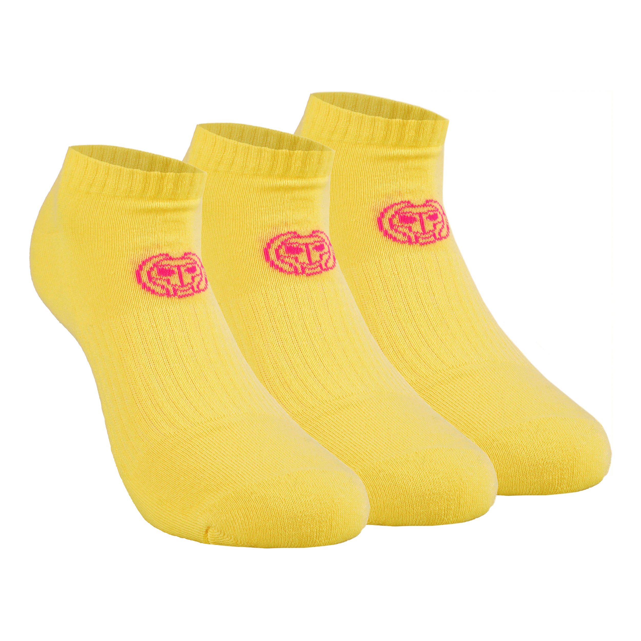 Leana No Show Tech Sportsocken 3er Pack Damen-Gelb,Pink | BIDI BADU